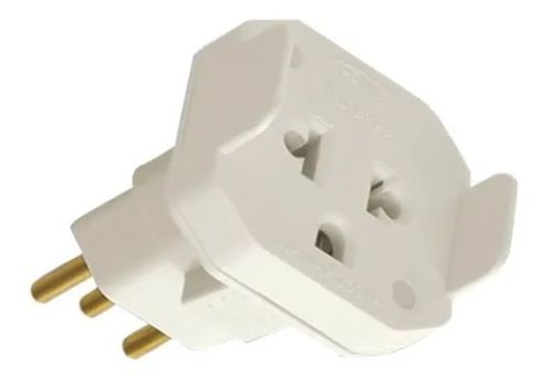 PLUG ADAPT 2P ABNT MACHO X 2P FEMEA - Beta Componentes Eletrônicos